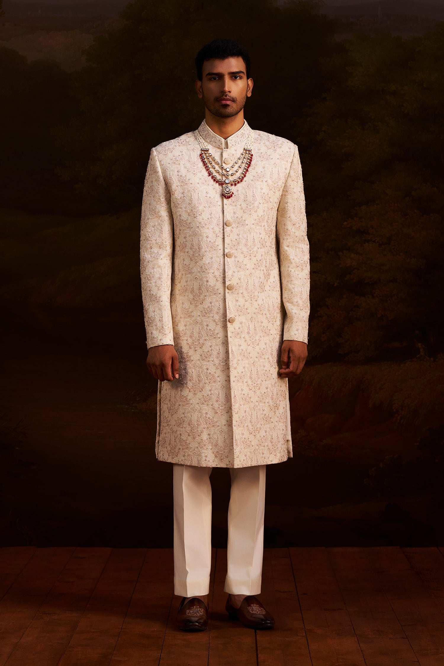 The Heirloom Ivory Sherwani – Telon Heritage